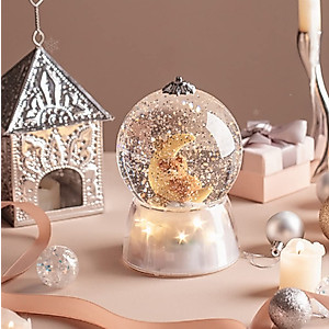 Dream Starlight Snowflake Crystal Ball Music Box Octave Box Sent to Send Girls Day Valentine's Day Best Gift (3-Pack,12 * 12 * 17cm)