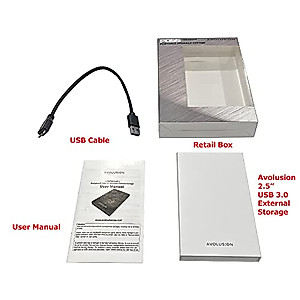 Avolusion HD250U3-WH 1TB USB 3.0 Portable External Gaming Hard Drive (for Xbox Series X|S, Pre-Formatted) - 2 Year Warranty