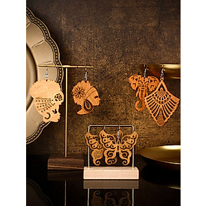 12 Pairs African Wooden Earrings for Women Bohemian Wood Earrings Bulk Ethnic Dangle Drop Earrings Boho African Earrings(Stylish Style)