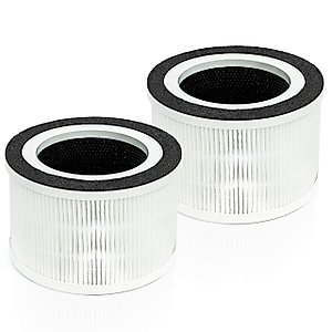 Flintar True HEPA Replacement Filter, Compatible with Afloia Fillo and MOOKA Allo Air Purifier, 3-in-1 Pre-filter, H13 True HEPA and Activated Carbon Filtration, 2-Pack