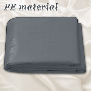 Strong Camel Carport Replacement Canopy Cover 10' x 20' PE Fabric for Tent Car Garage Shelter Top Tarp Cover with Ball Bungees Grey Color (Only Top Cover, Frame is not Included)