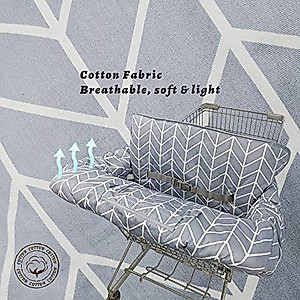 Shopping Cart Cover for Baby ICOPUCA Cotton High Chair Cover, Reversible, Machine Washable for Infant, Toddler, Boy or Girl Large (Grey Arrow Print)