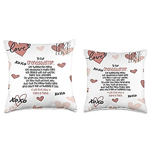 granddaughter pillow from nana and papa, gift Nana and papa, Granddaughter Gift Throw Pillow, 16x16, Multicolor