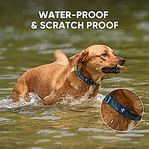 Airtag Dog Collar Holder, Fineiva Anti Chew Protective Air Tag Case for 0.8-1.2 Inch Pet Collar, Silicone GPS Dog Tracker Compatible for Dog Cat Loop, Apple iPhone, Backpacks, Luggage, Child