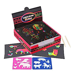 Scratch Art for Kids, 100 Magic Arts and Crafts for Kids, Paint for Kids Birthday Game Party Christmas Craft Gifts, Cool Toys for girls and Girls Use imagination to Create Children's Own Paintings