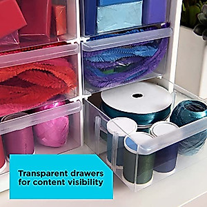 BLACK+DECKER Large & Small 39 Drawer Bin System (BDST40739FF), Clear