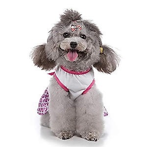 MSNFOASM Pet Clothes Dog Cat Tutu Dress Skirt for Dog Girl Boy Xmas Pet Costumes for Christmas Thanksgiving Holiday(Pink Mermaid,M)