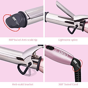 DAN Technology Travel Mini Curling Iron, Dual Voltage Curling Iron up to 450°F for Short Hair,Nano - Titanium Barrels & 30s PTC Fast Heating…