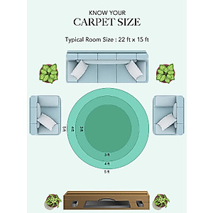 Aizza Trends Jute Carpet for Living Room, Jute Round Floor Mat, Rugs for Living Room, Jute Centre Table Carpet for Home Decore (2 X 2 Feet)