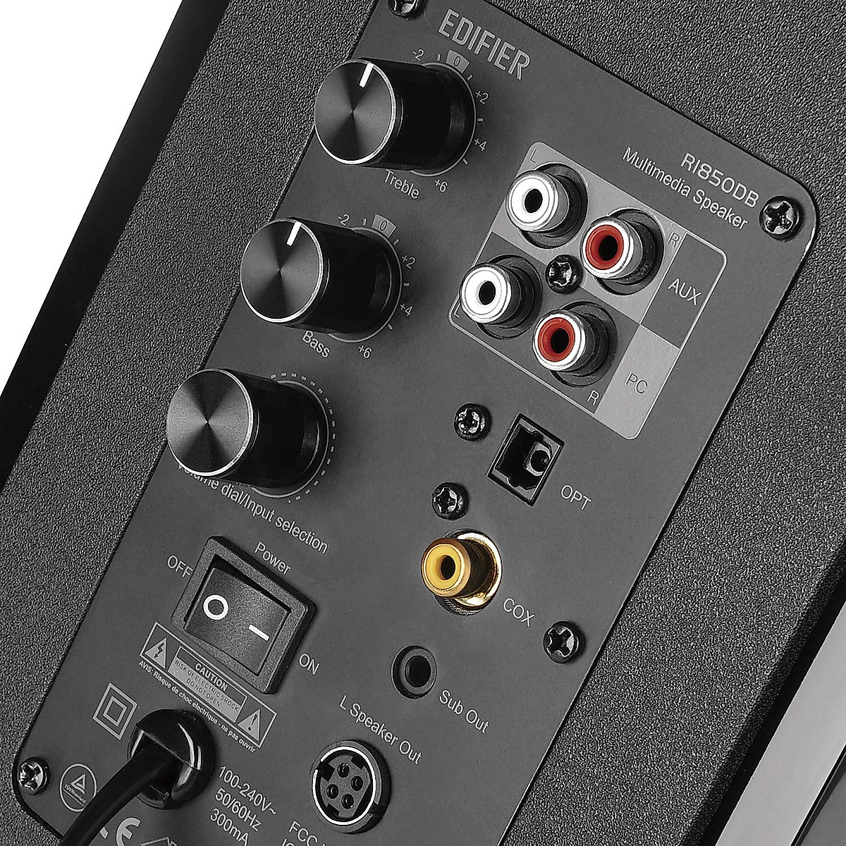 Edifier R1850DB Active Bookshelf Speakers with Bluetooth and Optical Input - 2.0 Studio Monitor Speaker - Built-in Amplifier with Subwoofer Line Out