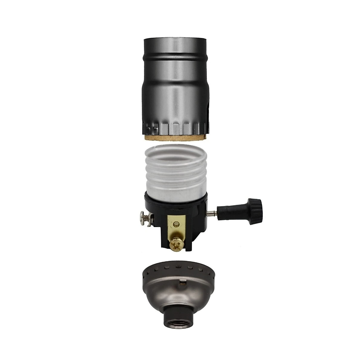 Creative Hobbies Floor Lamp Making Kit - Repair or Rewire Lamps with All Premium Essential Parts, 10 Inch Harp and Extra Long 12 Foot Cord Included (Black)