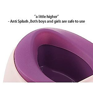 Potty Training Chair,PHEENOWL Portable Toddler Potty Training Toilet Seat with Removable Container,Non Slip and Easy-Clean kids potty built in Splash Guard for Boys Girls (Blue, PP seat)