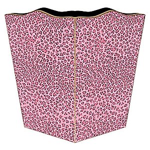 Marye-Kelley WB803 -Pink Leopard Wastepaper Basket