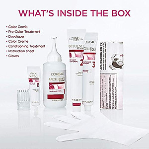 L'Oreal Paris Excellence Creme Permanent Hair Color, 4.5N Dark Neutral Brown, 100 percent Gray Coverage Hair Dye, Pack of 2