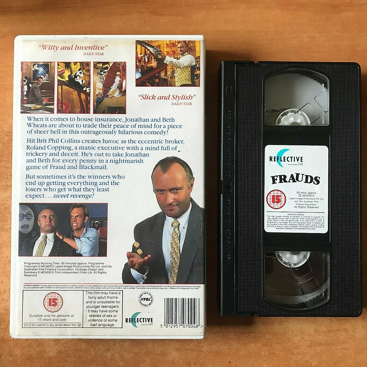 Frauds (1993) Crime Thriller [Big Box] Rental; Phil Collins / Hugo Weaving - OOP VHS