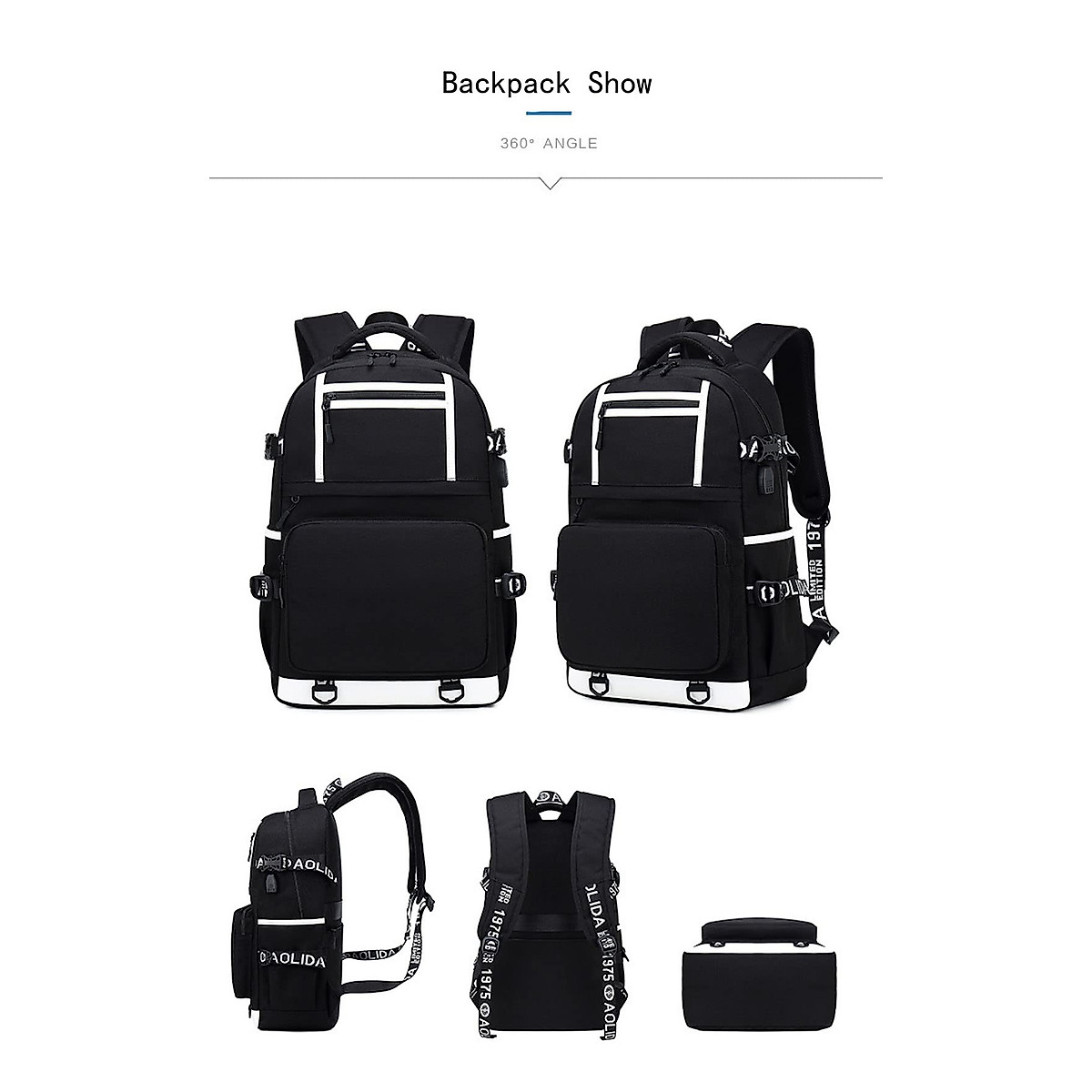 Gnoved Anime The Disastrous Life Of Saiki School Backpack With Charging Port, Unisex Laptop Backpack Over 6 Years Old.(Style1)