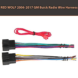 RED WOLF Car Aftermarket Radio Stereo Wiring Harness Adapter Connector for Select 2006-2013 Chevy GMC Express Savana Buick w/Antenna Adapter Connector Plug to Pioneer JVC Alpine