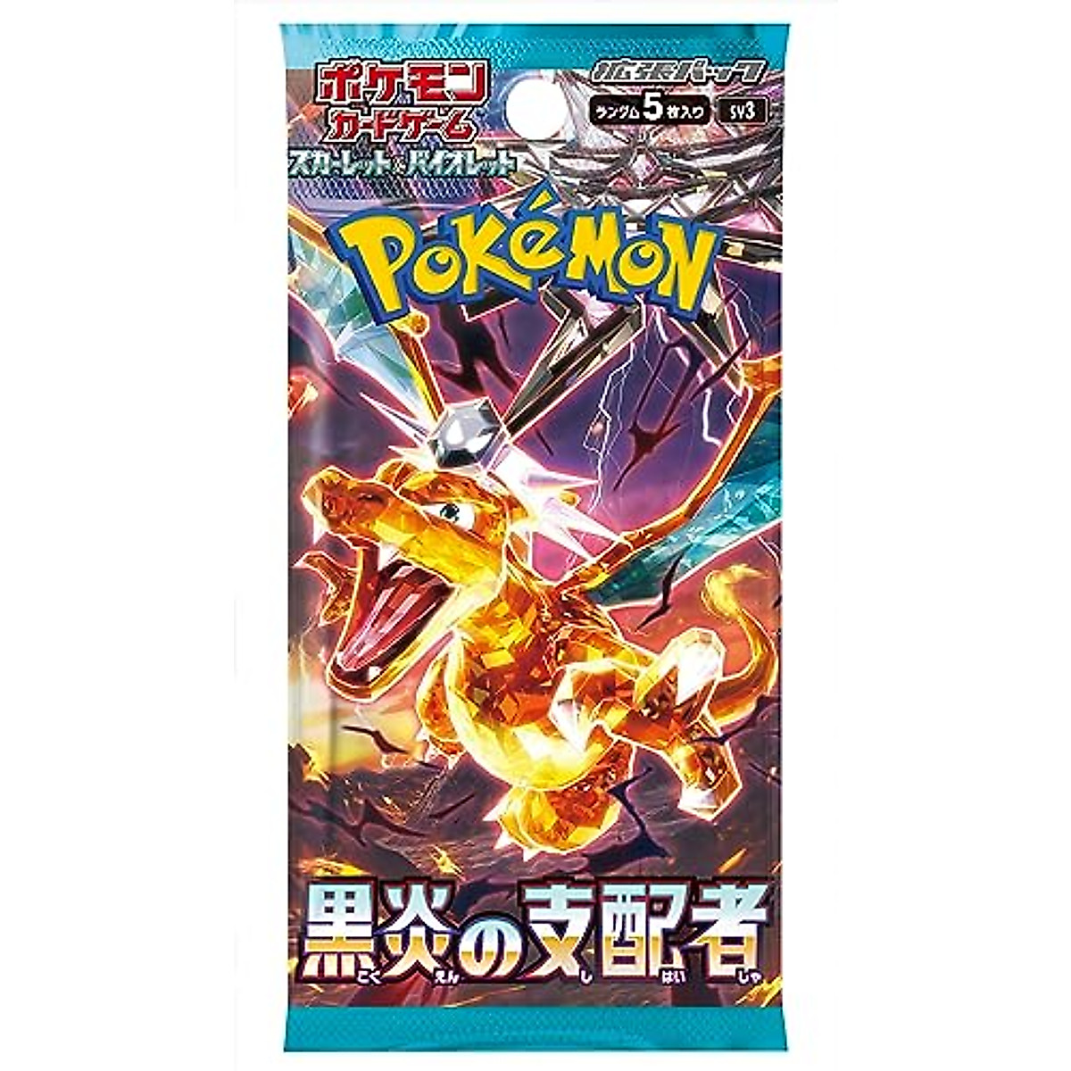 Pokemon (1 Pack) Card Game Japanese Ruler of The Black Flame SV3 Booster Pack (5 Cards Per Pack)
