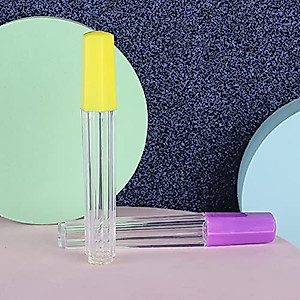 VEIREN 16 Pack Needle Storage Tube Clear Plastic Felting Sewing Needles Container DIY Embroidery Pins Organizer with Cap Portable Mini Beads Cross-Stitch Bottle Holder Storage Case Needles Dispenser