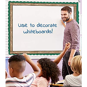 Schoolgirl Style Woodland Whimsy Straight Border?12 Rustic, Wood Motif Border Strips for Bulletin Boards, Desks, Lockers, Homeschool or Classroom Decor (36 ft)