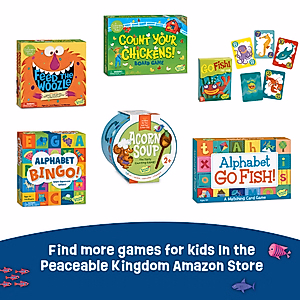 Peaceable Kingdom Award Winning Fish Stix The Kids' Board Game Where Every Fish Counts 2-4 Players Ages 6+