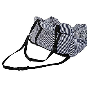 BLOBLO Dog Car Seat Pet Booster Seat Travel Safety Dog Bed for Car with Storage Pocket