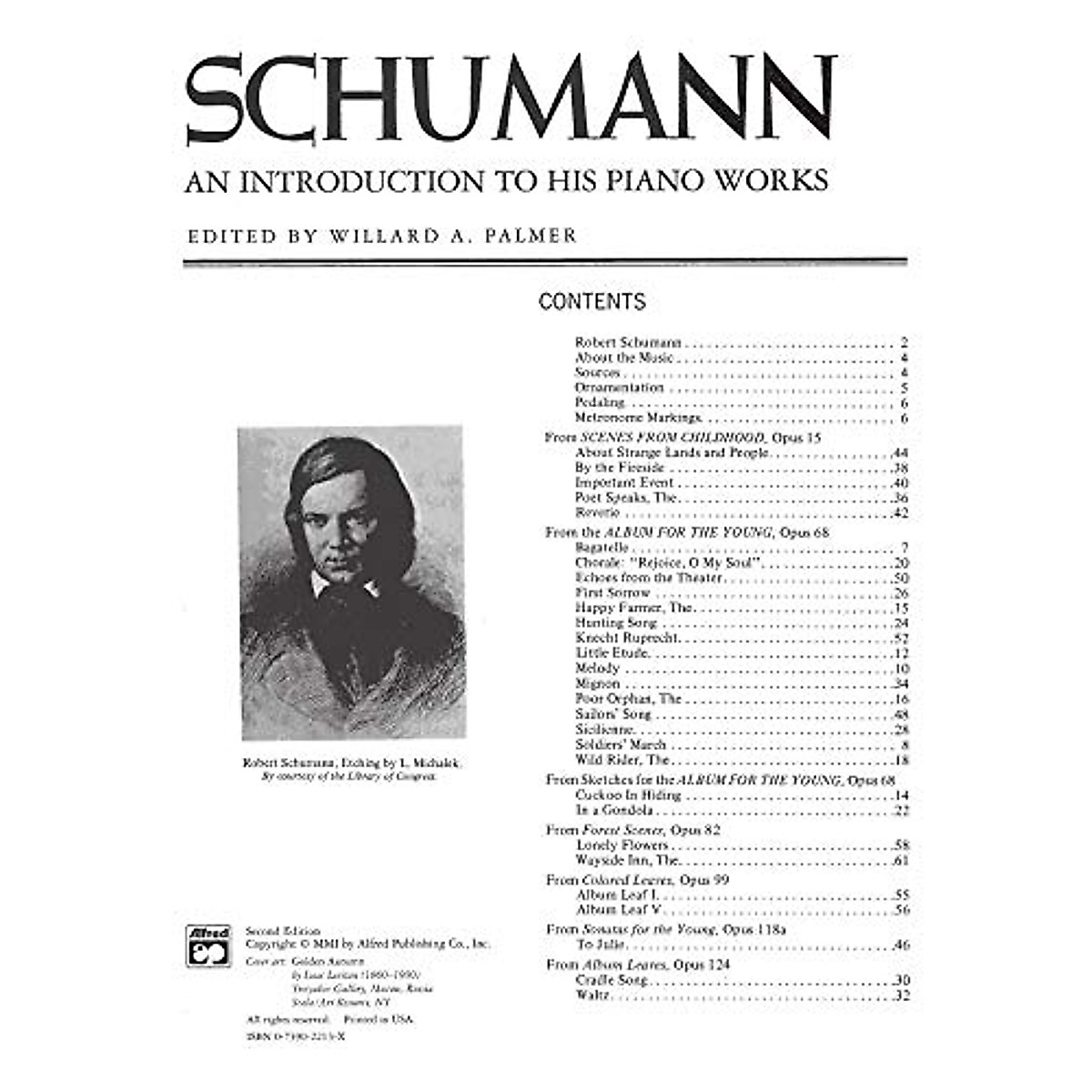 Schumann -- An Introduction to His Piano Works (Alfred Masterwork Edition)