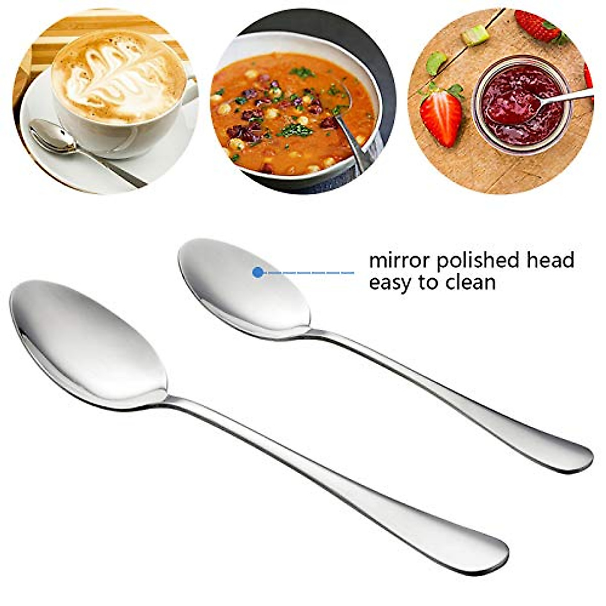 Silverware Set Service for 2, E-far 10-Piece Stainless Steel Flatware Set Cutlery Set, Include Knife/Fork/Spoon, Simple & Classic Design, Easy Clean & Dishwasher Safe