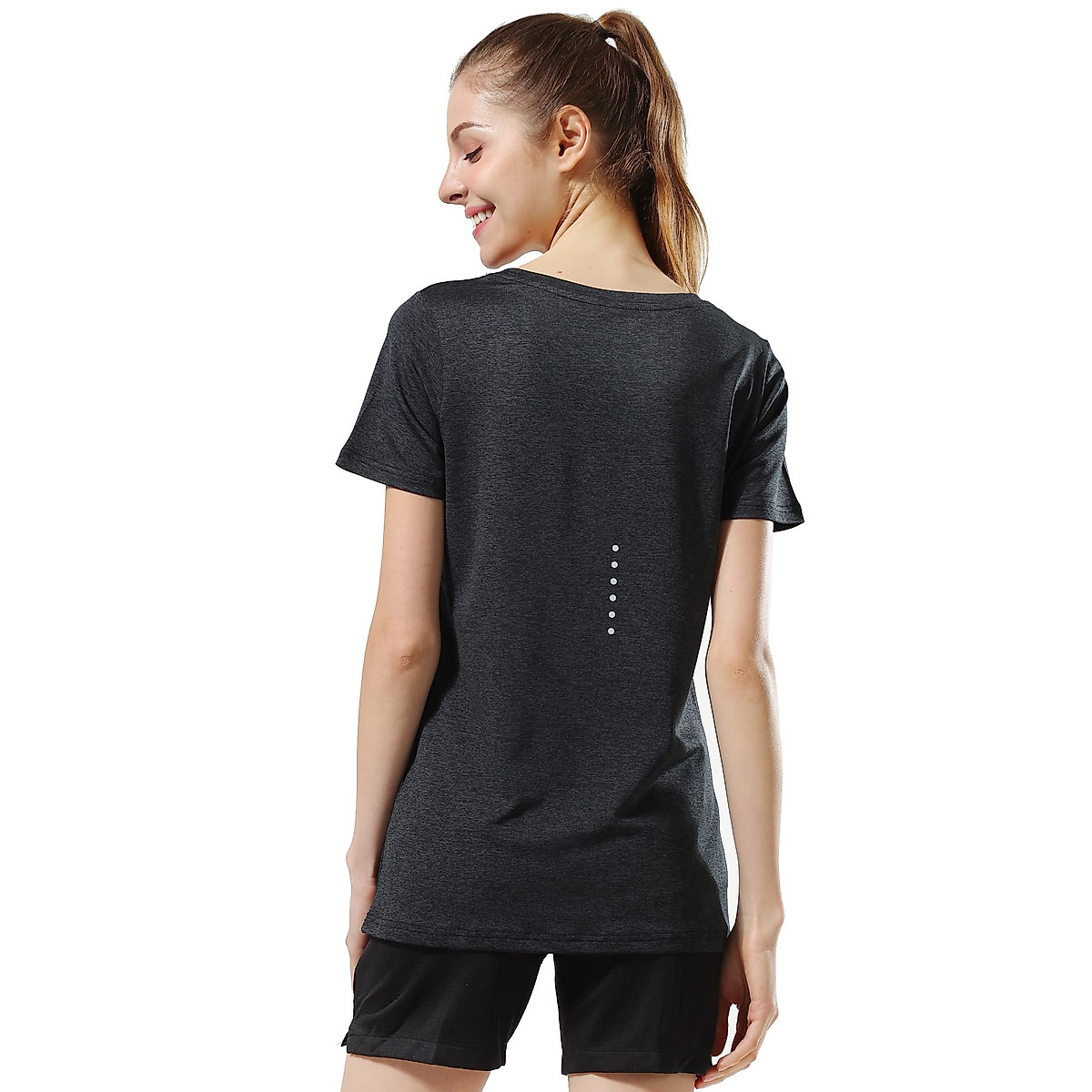 5 Pack Women's Quick Dry Short Sleeve T Shirts, Athletic Workout Tee Tops for Gym Yoga Running (Set 1, X-Large)