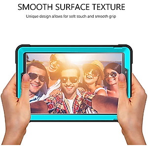 GUAGUA Protective Case for Samsung Galaxy Tab A 10.1 2016, Heavy Duty Rugged Shockproof Anti-Scratch Tablet Cover with Kickstand, Black/Blue