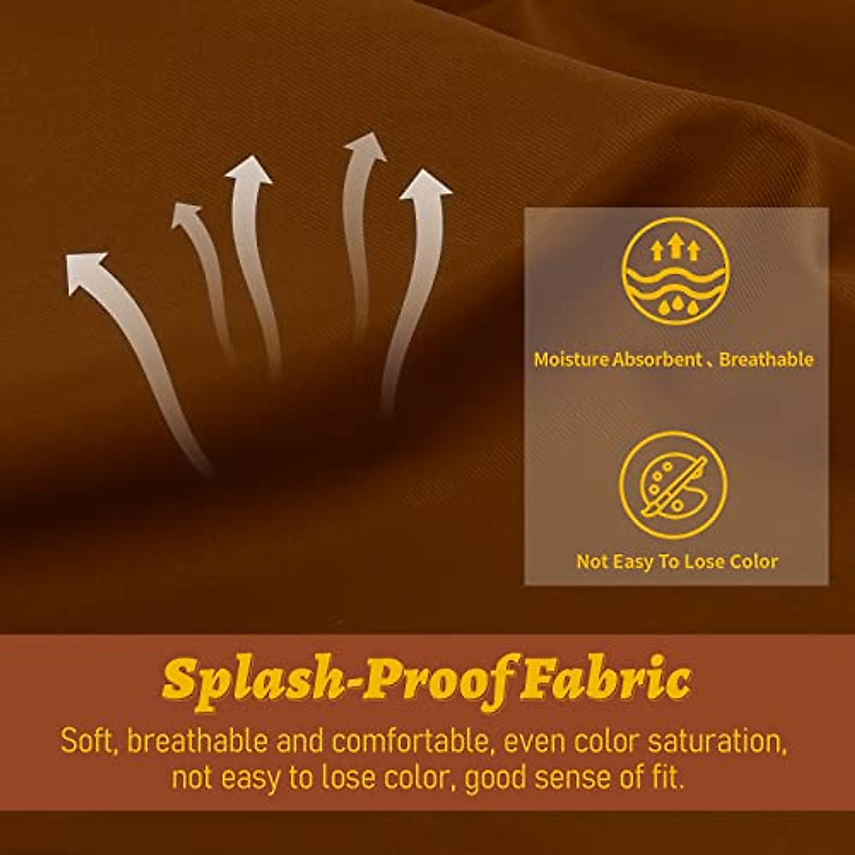 Outdoor Chair Cushions 24 x 24 inches, Soft and Comfortable Patio Furniture Cushions with Removable Cover,Outdoor Deep Seat Cushions and Cushion for Chairs, Sofas and Other Multiple Scenes. (Brown)