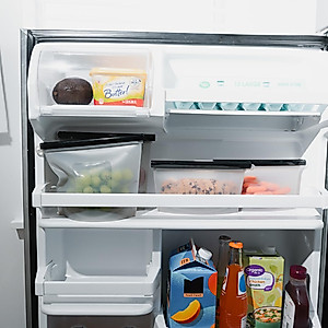 Silicone Storage Bags - 4 Pack Reusable Bags for Food Storage - 2 Medium & 2 Small Silicone Snack Bags - Reusable Ziploc Bags Ideal for Storage and Organization - Silicone Food Storage Bag by Knivi