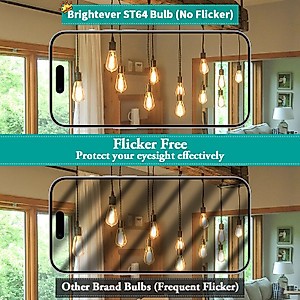 4-Pack Vintage 8W ST64 LED Edison Light Bulbs 100W Equivalent, 1400LM E26 Light Bulbs, 2700K Warm White, Antique Filament LED Bulbs, CRI 90+, Clear Glass, Great Bulbs for Home, Bedroom, Non-Dimmable