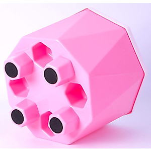 Basicwise Plastic 2 in 1 Storage Step Stool, Pink