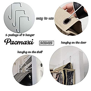 Hanging Yarn Storage Knitting Organizer Storage with 5 Compartments, Clear Wall Display Bulk Yarn Organizer for Knitting Needles, Crochet Hooks(Large Size) (Dark Grey)