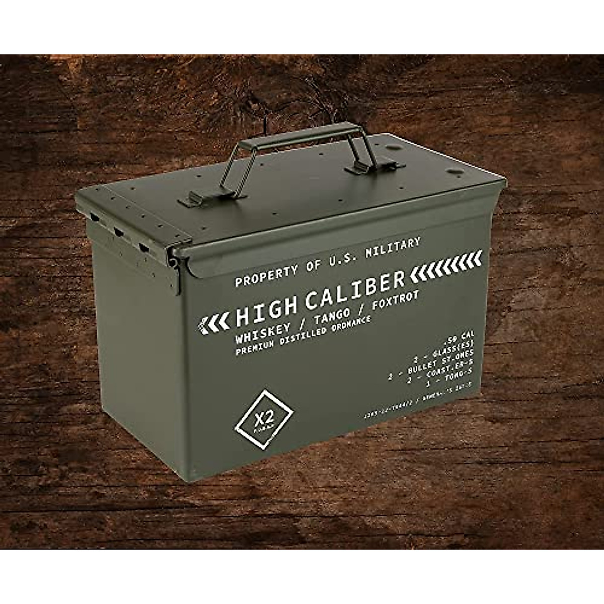 Titan LSO Whiskey Glasses and Whiskey Stones in Unique Tactical Box Display | Ideal Groomsmen Gifts Whiskey Gifts for Men | Bourbon Whiskey Cocktail Glasses, Coasters and Tongs… (with Whiskey Stones)