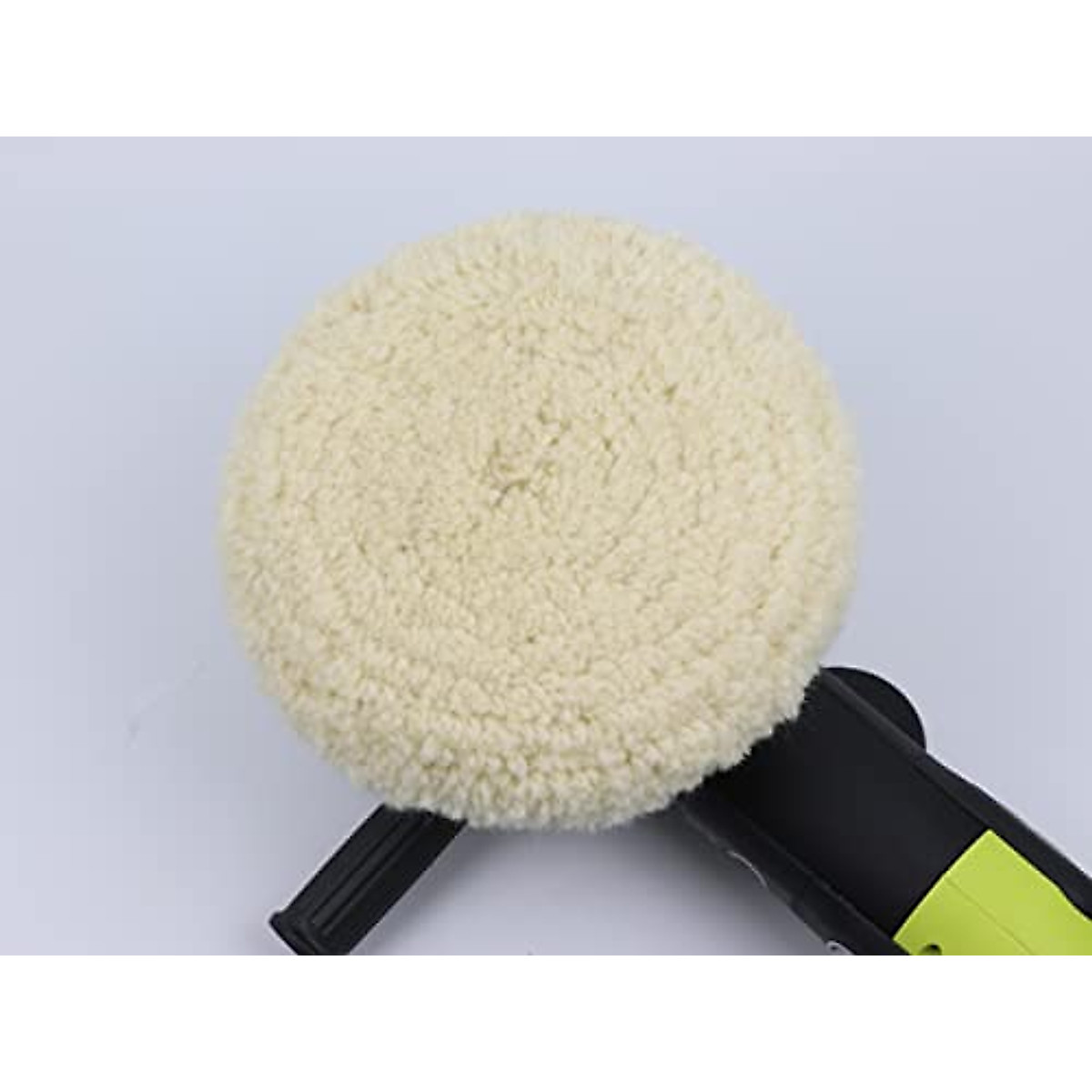 Woolous 7 inch Wool Buffing Pad- Pure Wool polishing Pad Bonnet with Hook and Loop for Car Motorcycle - Furniture Buffer Polisher Sanding