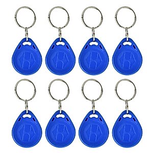 100 Pcs 125KHz RFID Key Fob Proximity ID IC Card Token Tag Keypad Card Keychains RFID Proximity Card Key for Access Control(ID)