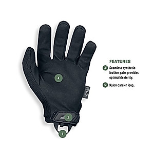 Mechanix Wear: The Original Covert Tactical Work Gloves with Secure Fit, Flexible Grip for Multi-Purpose Use, Durable Touchscreen Safety Gloves for Men (Black, XX-Large)