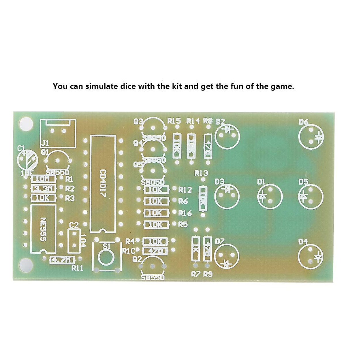 Electronic Dice Kit, Circuit Electronic Dice, Metal 7 LEDs 4.5~5V for Fun Electronic Production Set Replace Real Dice
