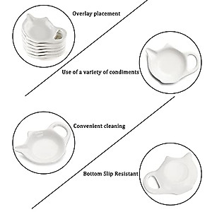 Tea Bag Holder for Used Tea Bag Teapot Shaped Tea Bag Coasters - Keep Your Tea Time Tidy and Organized with Tea Bag Saucers Set of 6