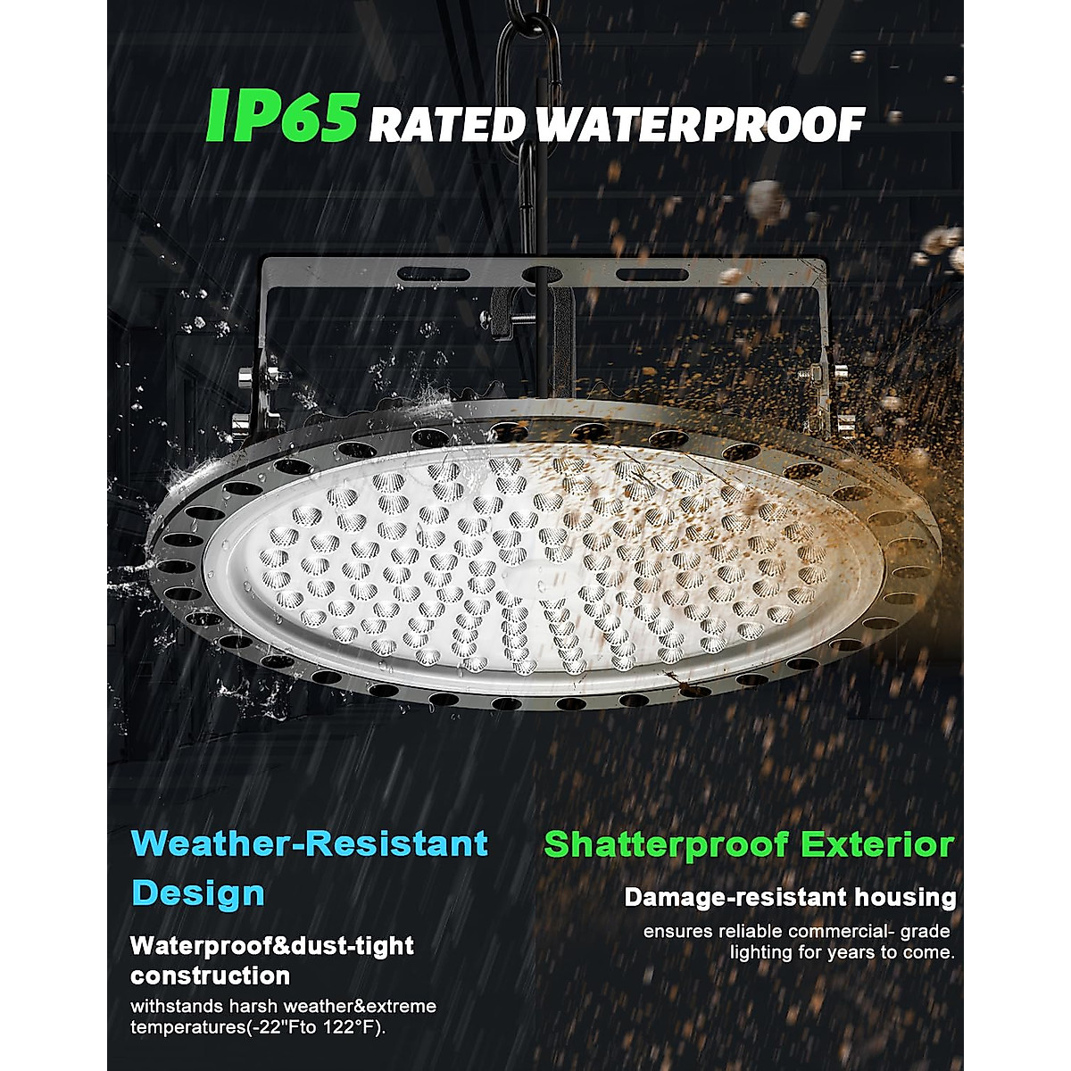 Viugreum High Bay LED Shop Lights, 500W UFO LED High Bay Light 50,000LM 120V LED High Bay Lights 5000K Daylight, Alternative to 2000W MH/HPS for Garage Workshop Barn Factory Warehouse - 10 Pack