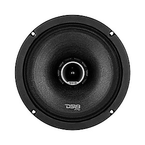 DS18 PRO-ZT Pro Audio Coaxial Midrange Speakers with Built-in Bullet Tweeter, 4-Ohms, Water Resistant - Black Metal Mesh Grill Included (1 Speaker) (8" inches)