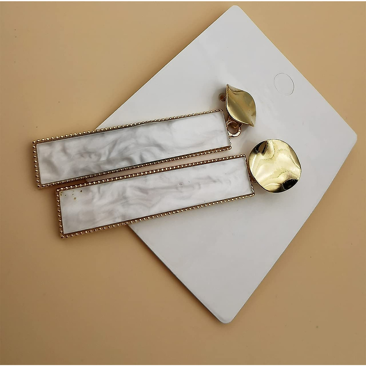 Seaberila 9 Pairs Statement Drop Dangle Earrings Gold Stud Earrings for Women Acrylic Earrings