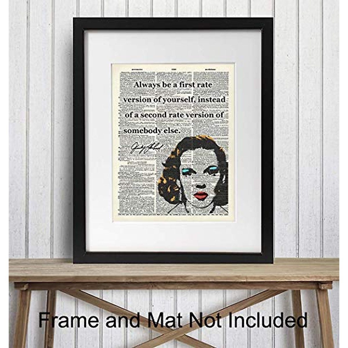 Judy Garland Inspirational Quote Upcycled Dictionary Wall Art Poster Print - Great Motivational Gift for Women, Wizard of Oz Fans - Contemporary Modern Pop Art Home and Office Decor, 8x10 Photo