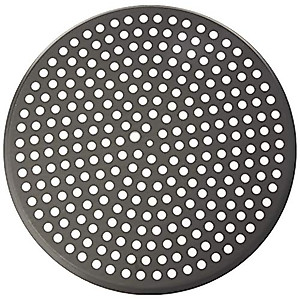 Lloyd Pans Perforated Pizza Cutter Pan, Pre-Seasoned PSTK, Anodized Aluminum, 14 inch by .75 inch deep