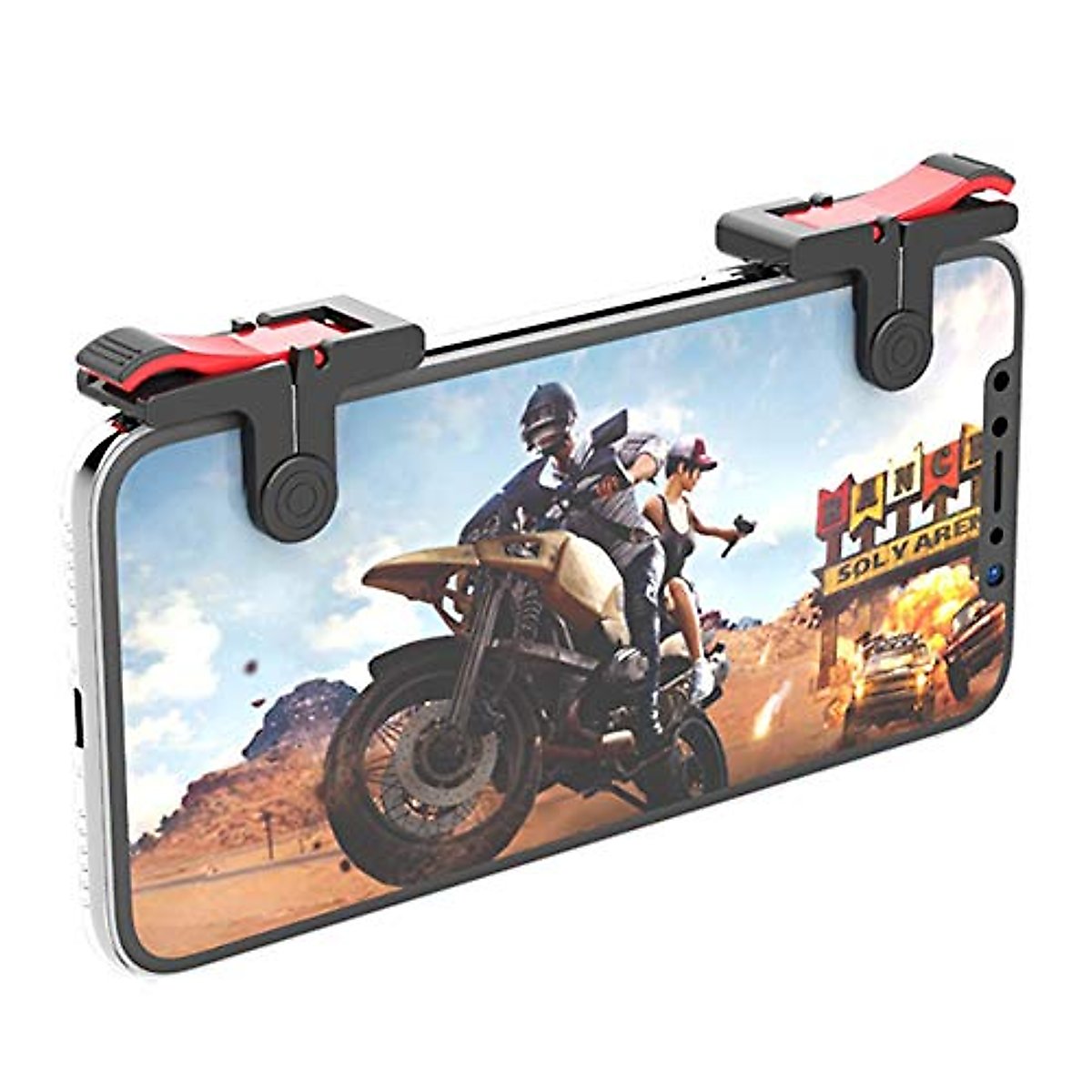 schicj133mm Mobile Game Direction Shooting Controller，Game Controller Gamepad Left Right Mobile Phone Gaming Triggers for PUBG，More Game Black