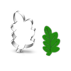 LUBTOSMN Leaf Cookie Cutter-4 inch-Biscui Cookie Cutters Molds for Green Baby Shower Wedding Engagement Birthday Party