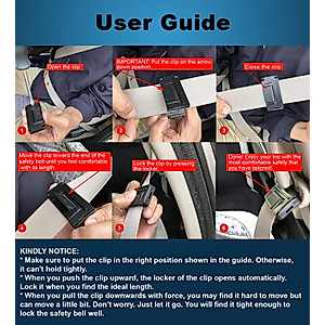 Car Seat Belt Adjuster, Seatbelt Clips | Smart Adjust Seat Belts to Relax Shoulder Neck Give You a Comfortable and Safe Experience | 2PCS Black