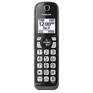 Panasonic KX-TGDA51M Dect 6.0 Digital Additional Cordless Metallic Black Handset for KX-TGD56x Series (Renewed)